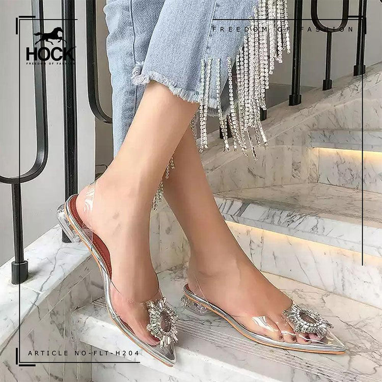 Shop Cinderella Glass Pumps (Silver) Online – HOCK